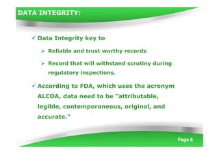 Data integrity | PDF