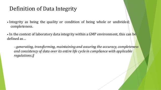 Data integrity