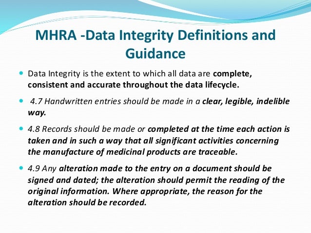 Data Integrity