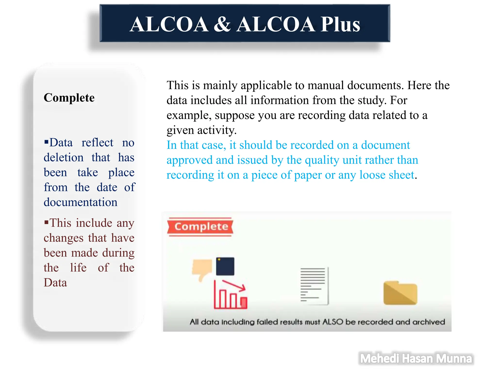 Data Integrity : A Basic Concept of data recording and analysis | PPT