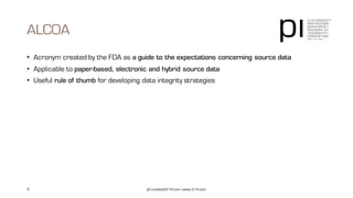 Data Integrity - the ALCOA model | PDF