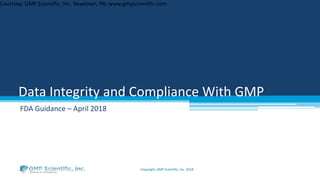 Data integrity cGMP requirements | PPTX