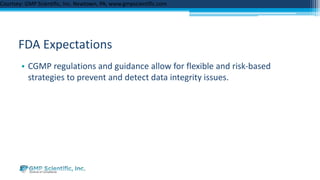 Data integrity cGMP requirements | PPTX