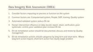 Data integrity in Pharmaceutical industry | PPTX