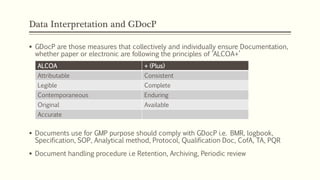 Data integrity in Pharmaceutical industry | PPTX