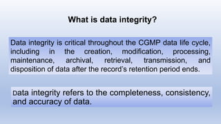 Data integrity & ALCOA+ | PPTX