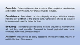 Data integrity & ALCOA+ | PPTX