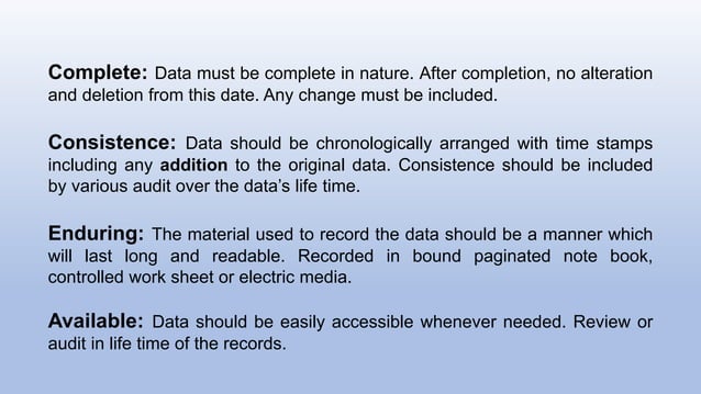 Data integrity & ALCOA+