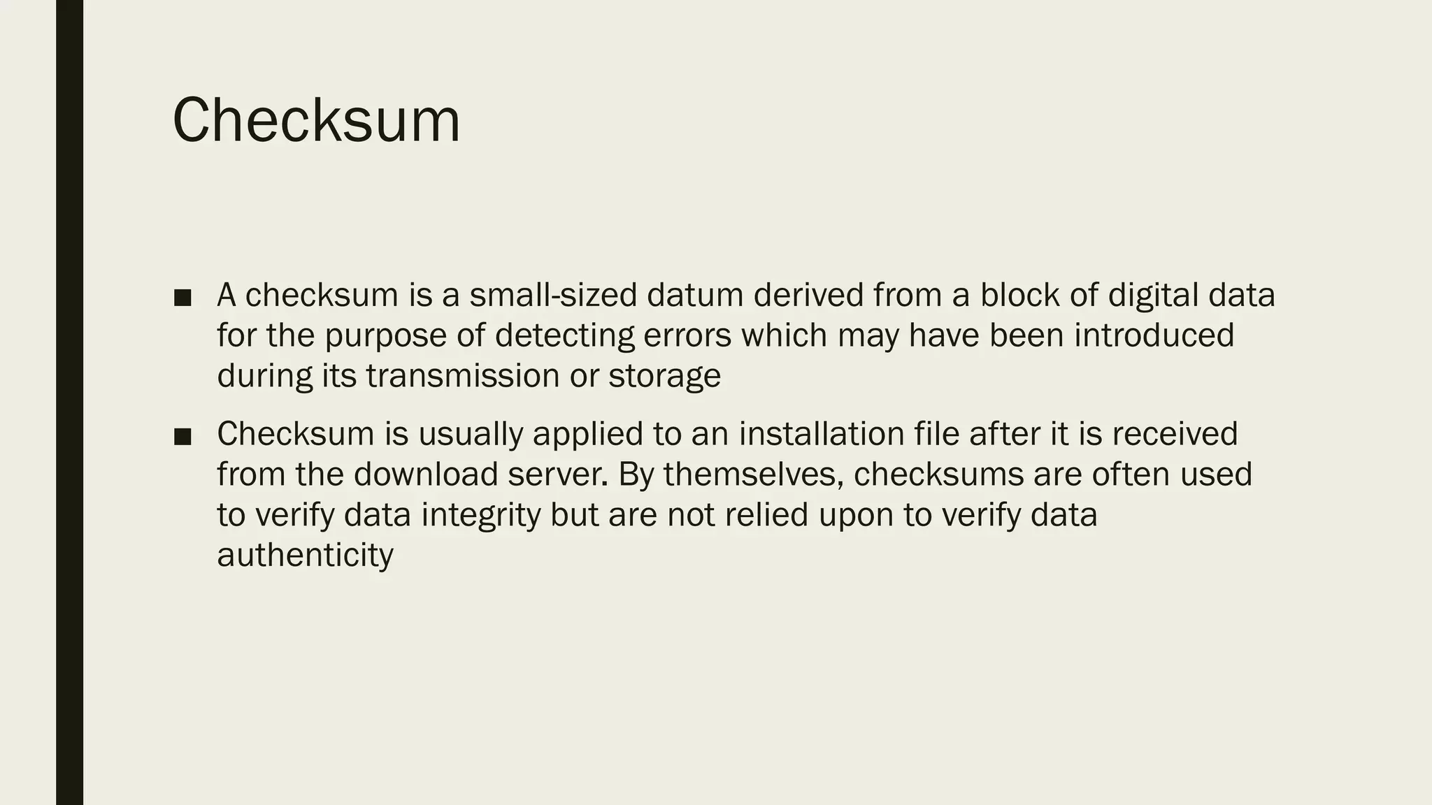 Data Integrity Checks & Lunh Algorithm | PPT