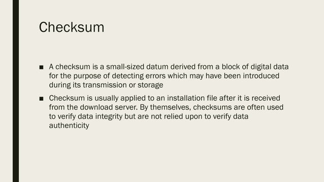 Data Integrity Checks & Lunh Algorithm | PPT Data Integrity Checks & Lunh Algorithm | PPT