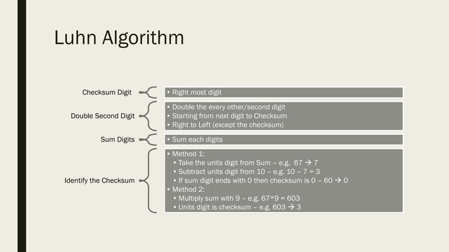 Data Integrity Checks & Lunh Algorithm | PDF