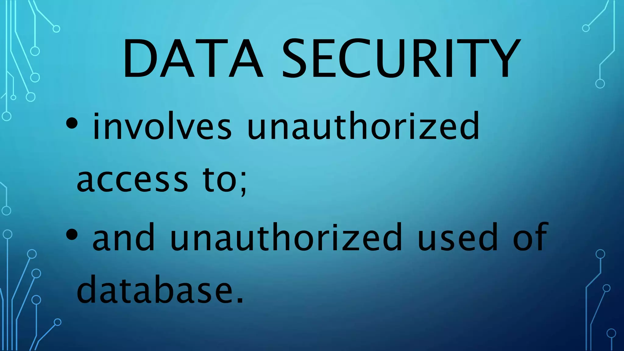 Data integrity, security and privacy | PPTX