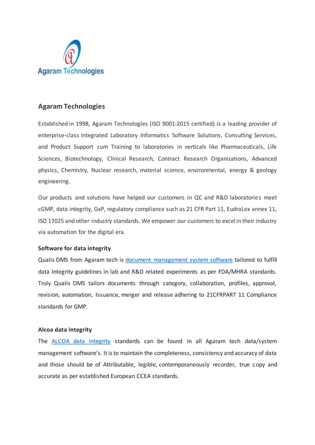 Data integrity software | PDF