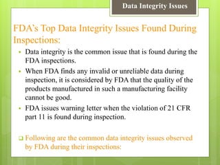 Pharmaceutical Data integrity training | PPTX