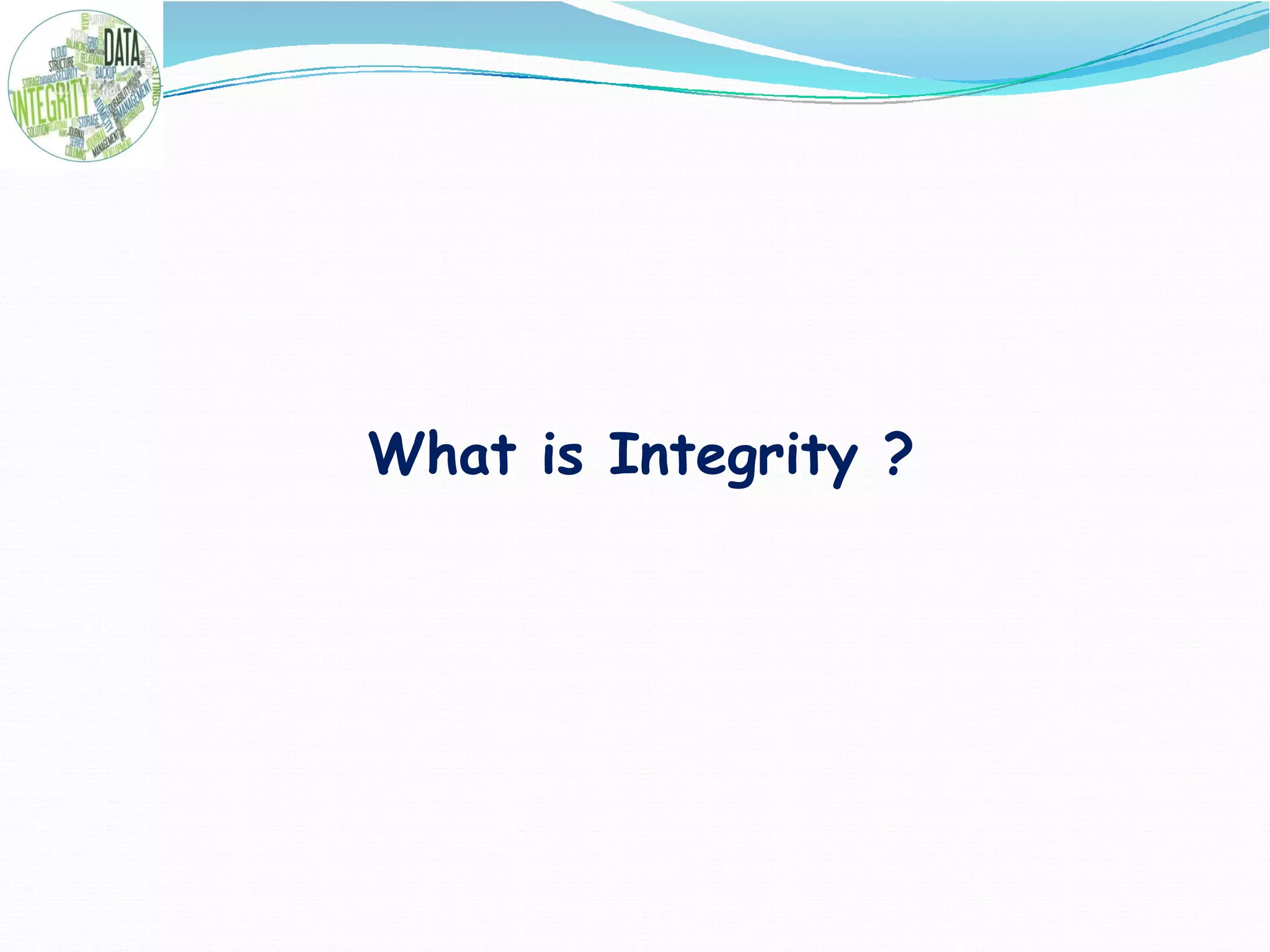 Data Integrity Training by Dr. A. Amsavel | PDF