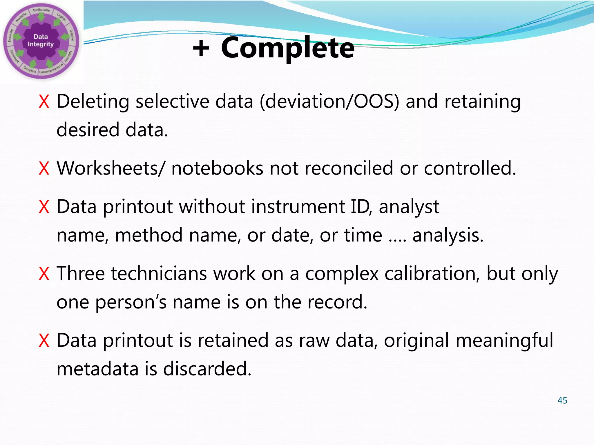 Data Integrity Training by Dr. A. Amsavel | PDF