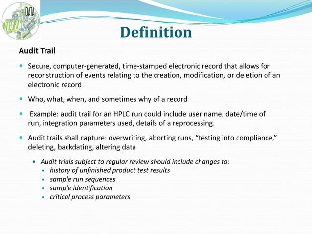 Data Integrity Training by Dr. A. Amsavel | PDF