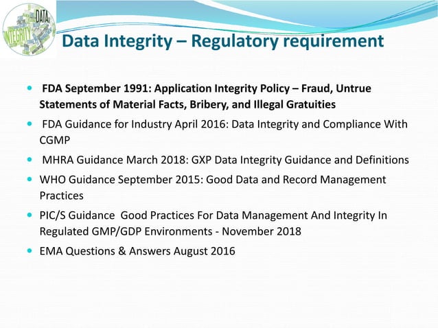 Data Integrity Training by Dr. A. Amsavel | PDF