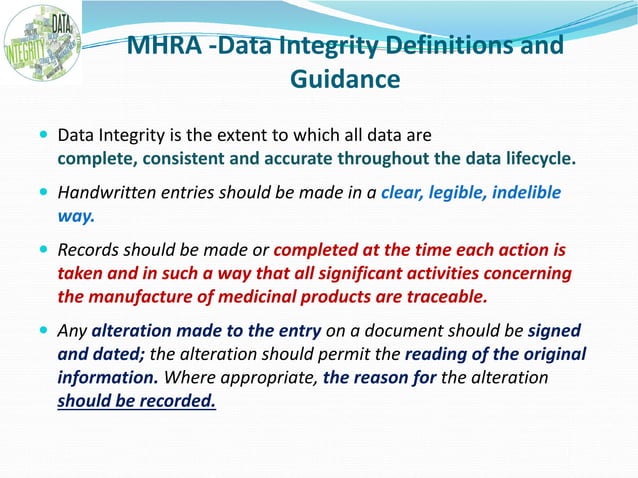 Data Integrity Training by Dr. A. Amsavel | PDF