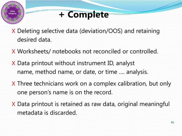 Data Integrity Training by Dr. A. Amsavel | PDF