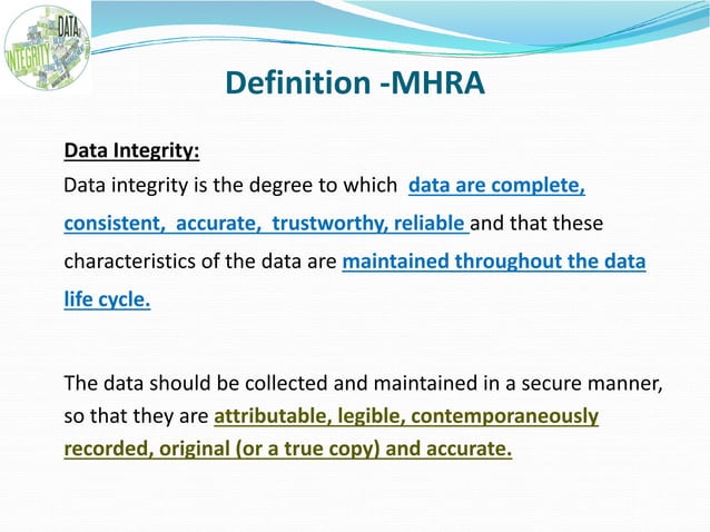 Data Integrity Training by Dr. A. Amsavel | PDF