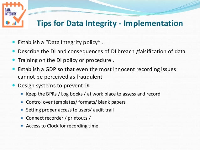 Data Integrity Training by Dr. A. Amsavel