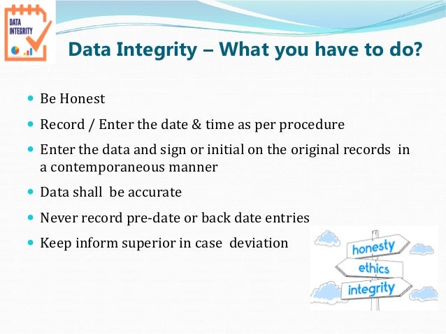 Data Integrity Training by Dr. A. Amsavel