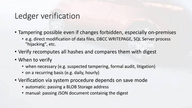 Data Integrity with SQL Database Ledger | PPT
