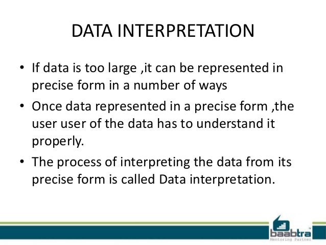 Data interpretation
