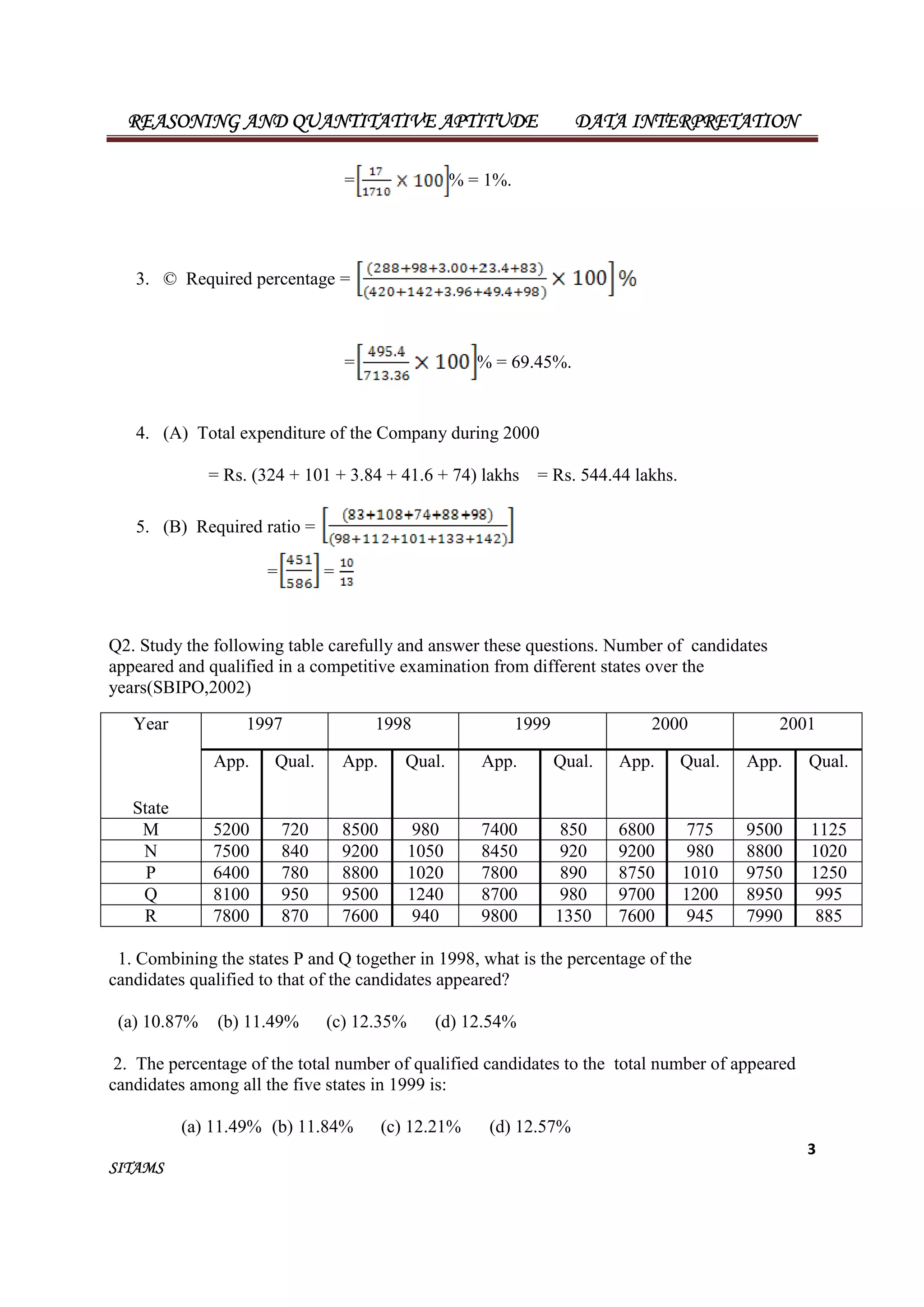 Datainterpretation tabulation and bar graph | PDF