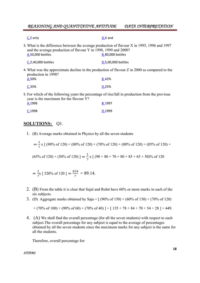 Datainterpretation tabulation and bar graph | PDF