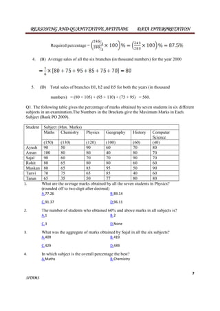 Datainterpretation tabulation and bar graph | PDF