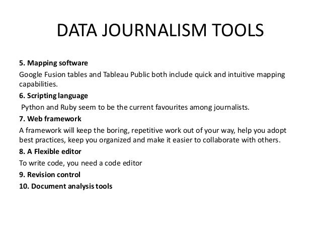 Data journalism presentation