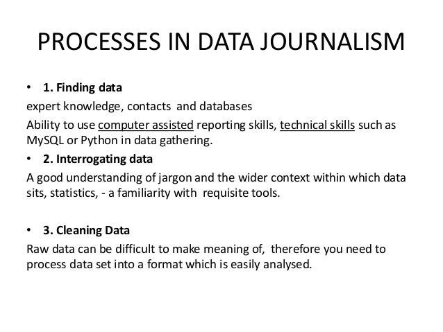 Data journalism presentation