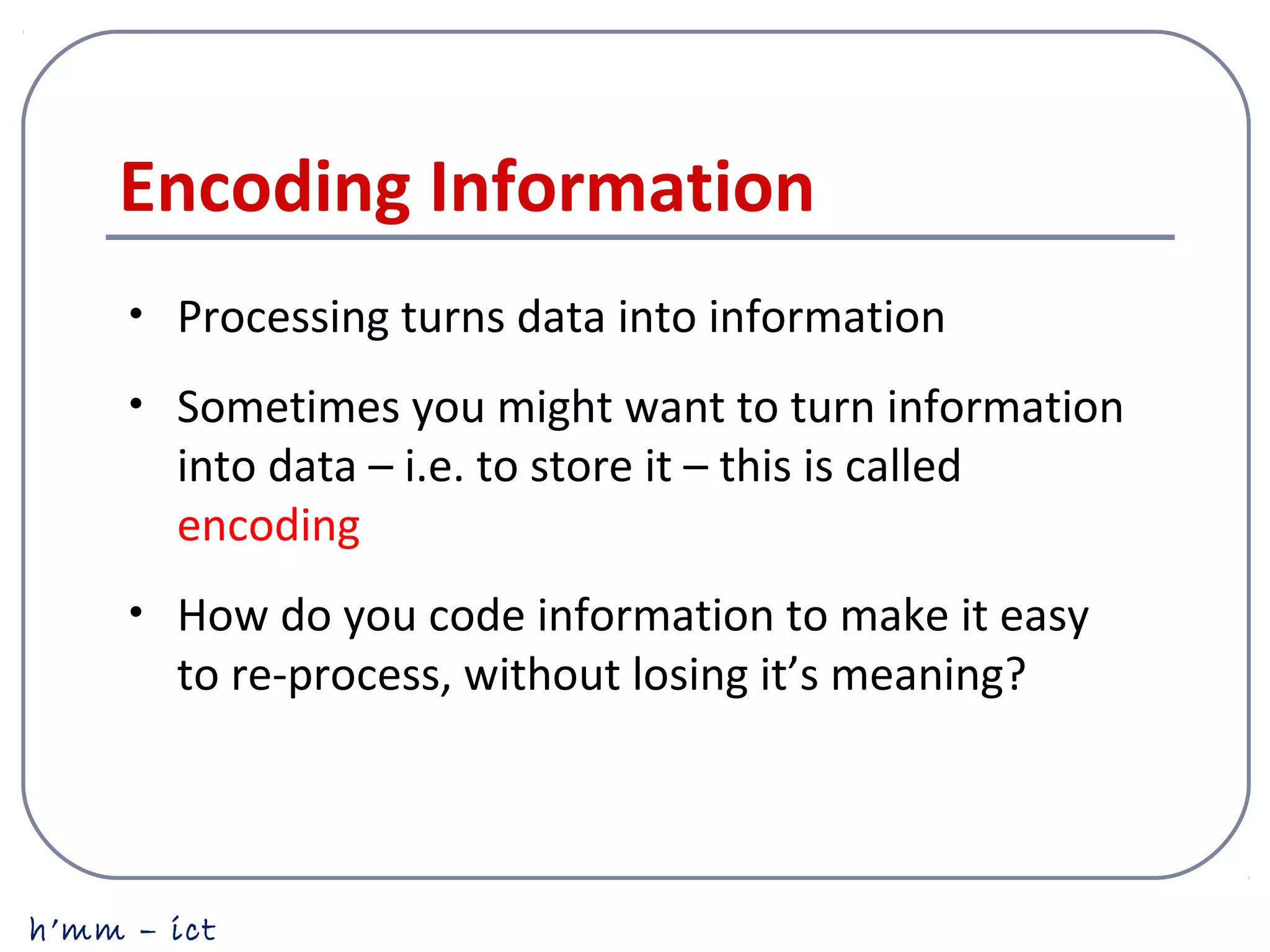 Data, knowledge and information | PPT