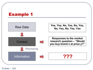 Data, knowledge and information | PPT