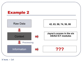 Data, knowledge and information | PPT