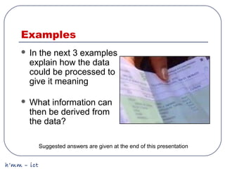 Data, knowledge and information | PPT