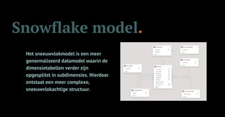 snowflake model de voor en nadelen van het model | PDF