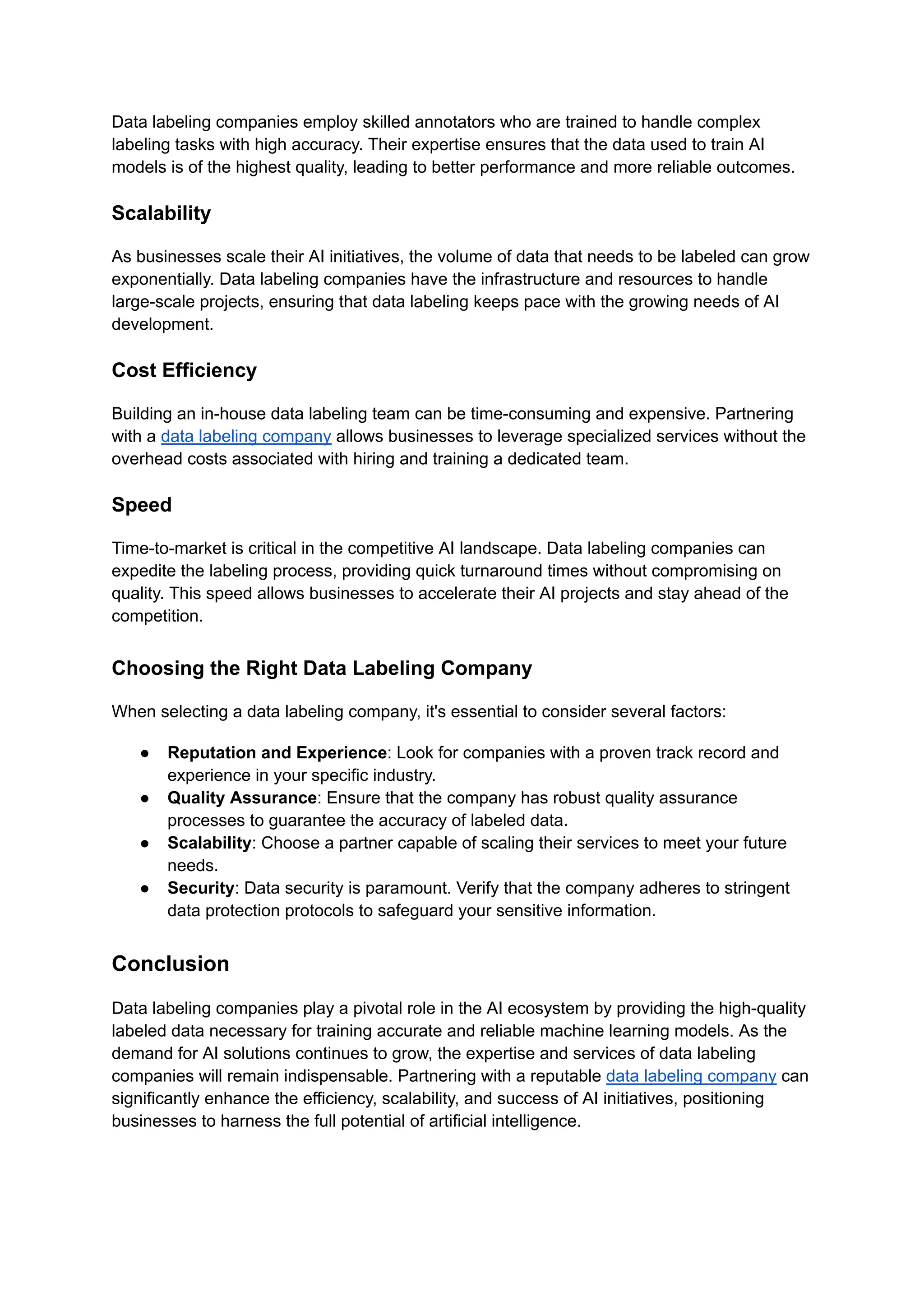 The Essential Role of Data Labeling Companies in the AI Revolution | PDF