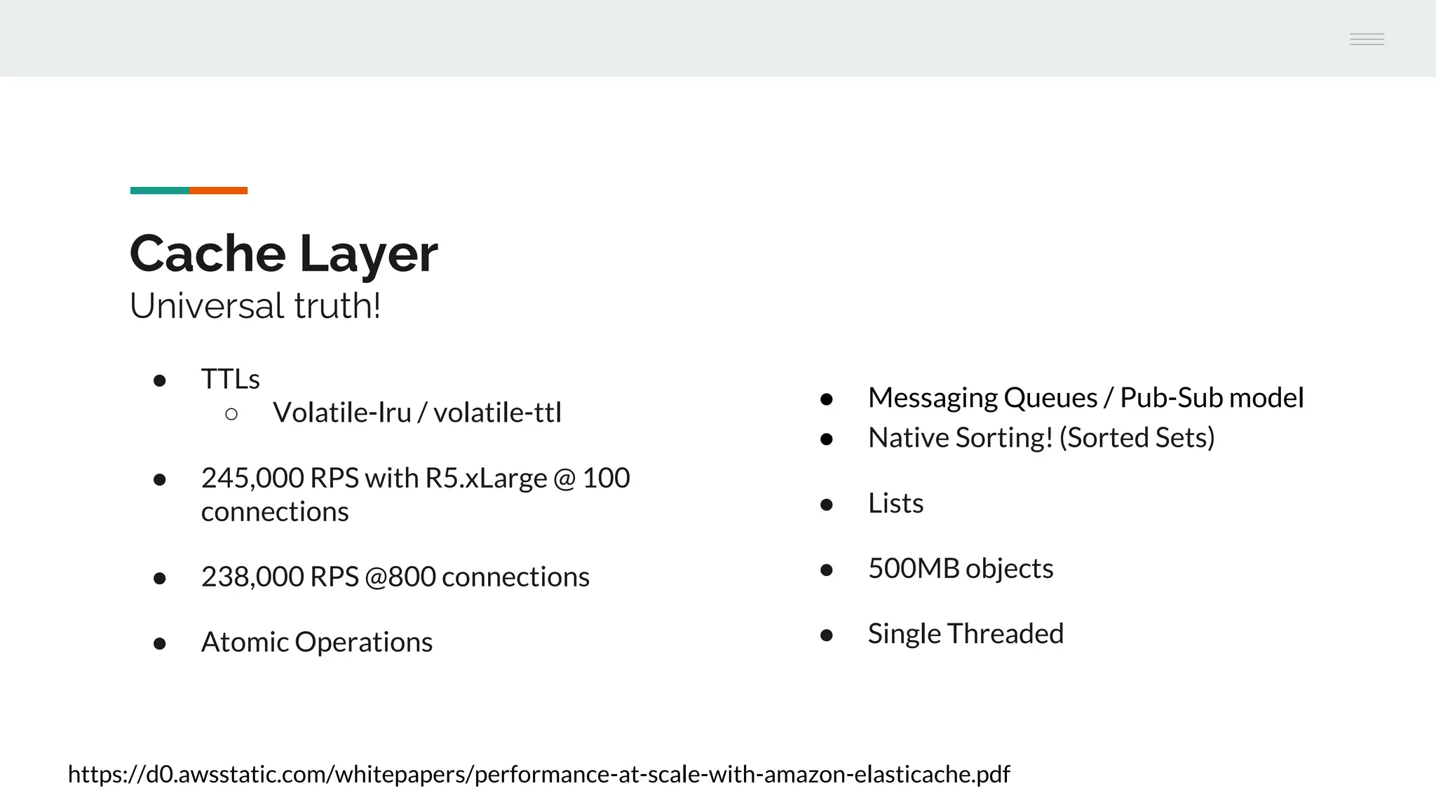 Cache options for Data Layer | PPT