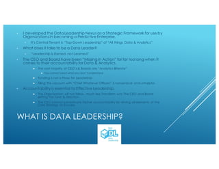 Data leadership 2015 "Profiles in Data Leadership" (read-only) | PPTX