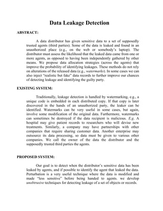 Data leakage detection | PDF