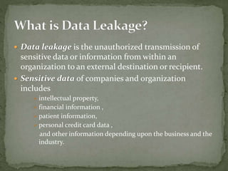 Data leakage detection | PPTX
