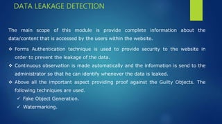 Data leakage detection | PPT