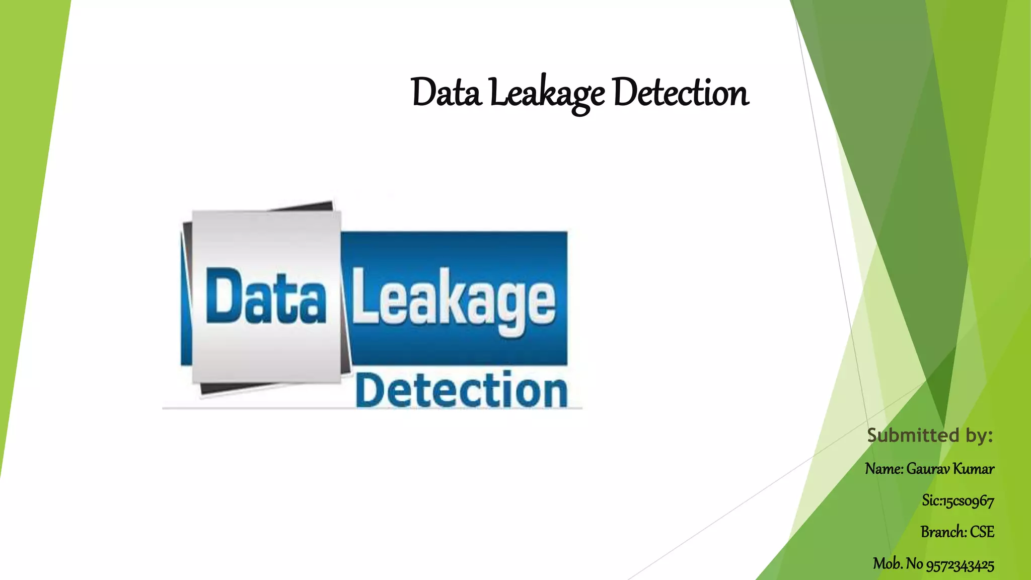 Data leakage detection | PPTX