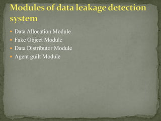 Data leakage detection | PPT
