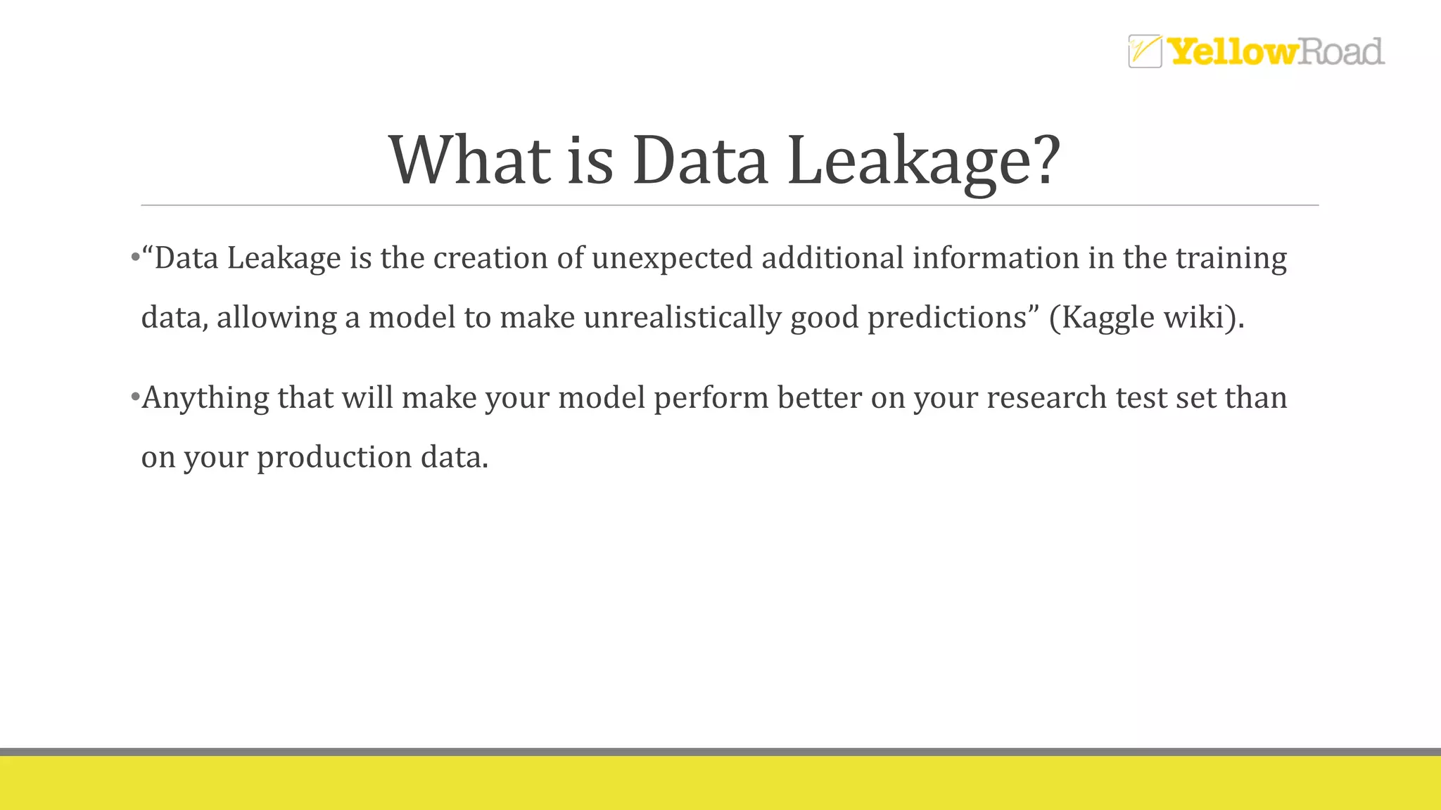Beware of data leakage | PPT Beware of data leakage | PPT