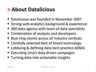 Datalicious Credentials | PPT
