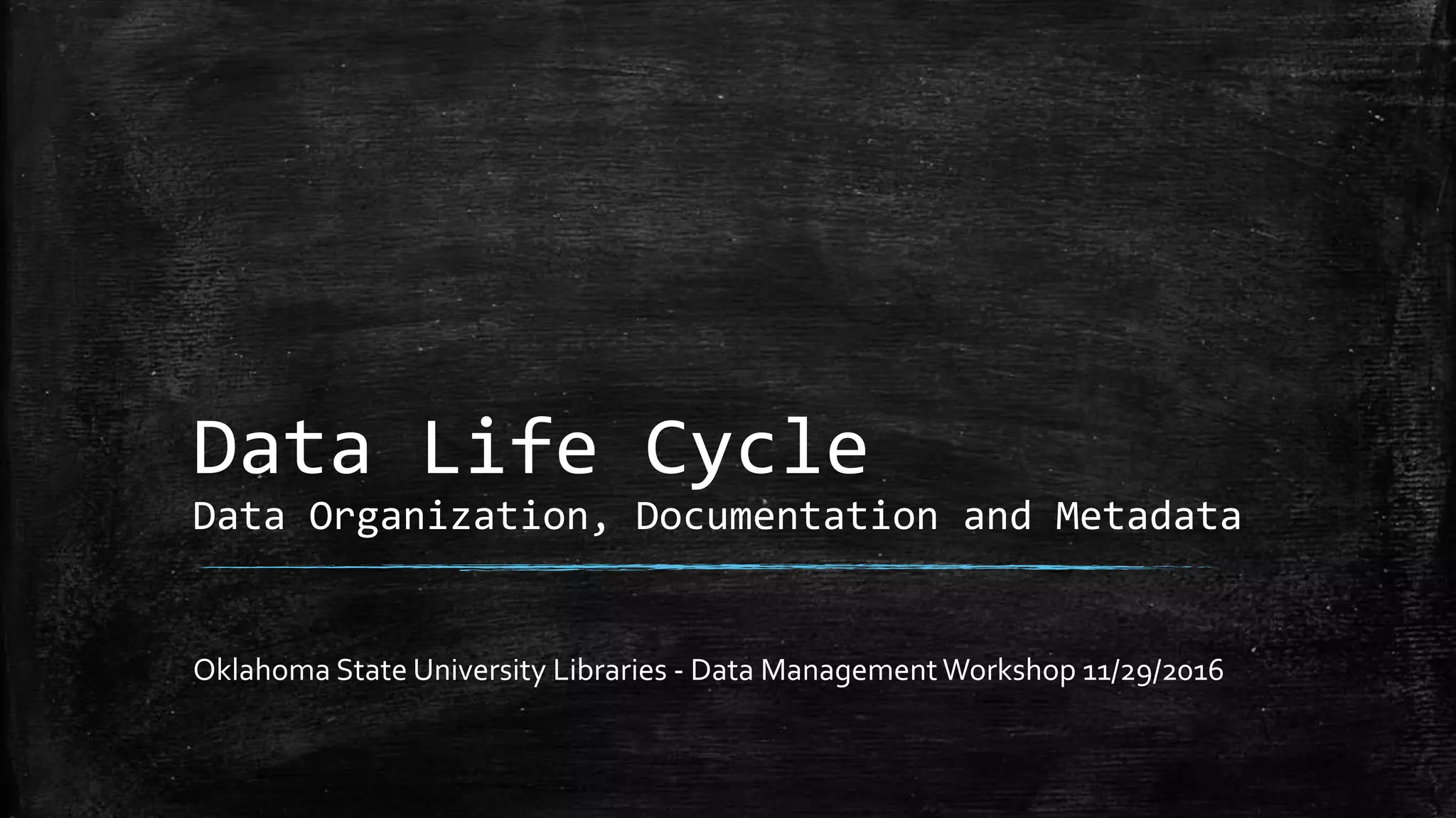 Data Life Cycle | PPTX